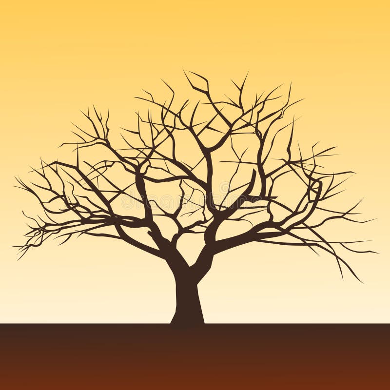 Death Tree Icon Set in Outline Line Art Simple Style Graphic Stock ...
