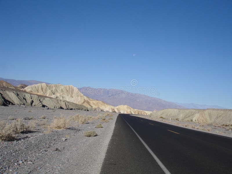 Death Valley empty road stock photo. Image of grey, color - 12509782