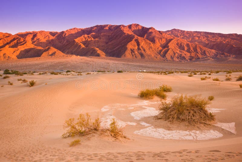Sunset over Death Valley stock image. Image of park, sandy - 25664479