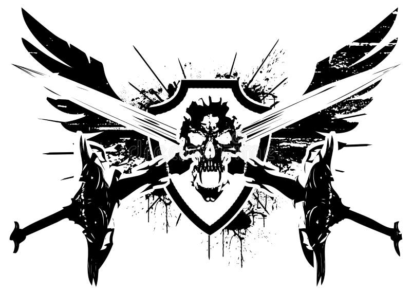 Death wings stock vector. Illustration of medallion, crook - 10376465