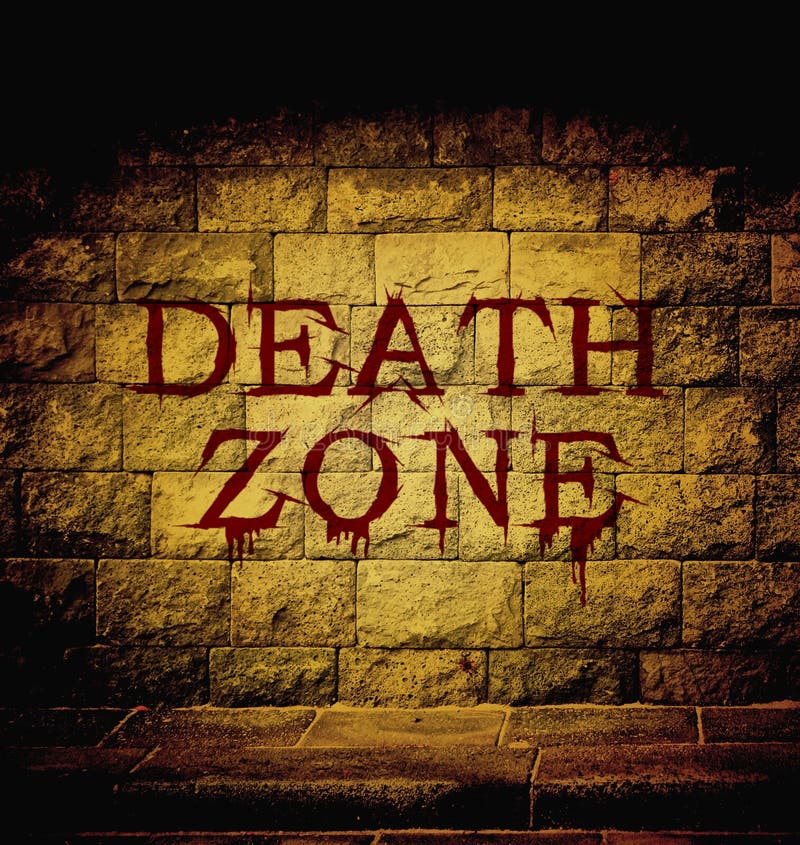 Death zone blood text stock illustration. Illustration of color - 47549943