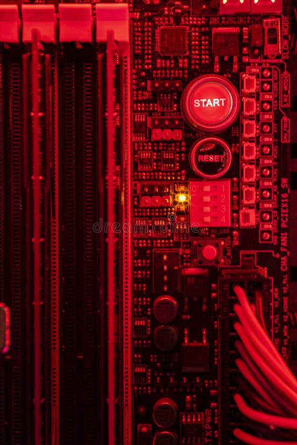 Start and Reset Button Inside a Pc 4 Stock Image - Image of technology ...