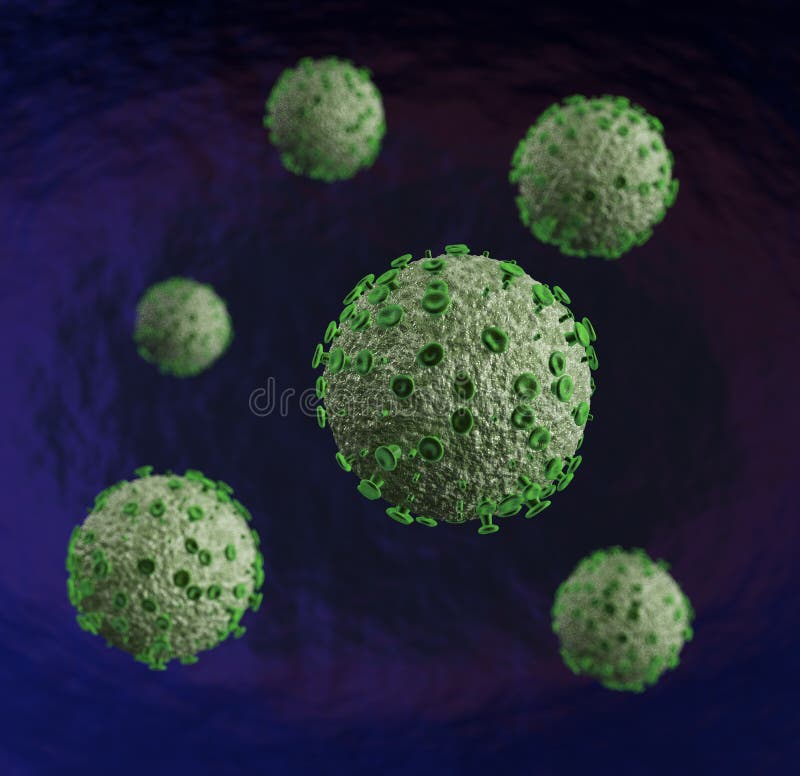 Debajo Del Microscopio, Bacterias Del VIH Stock de ilustración ...