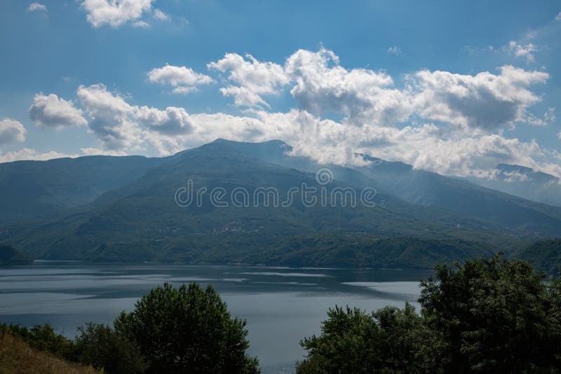 Debar Lake and Mountain Forest Stock Image - Image of freedom, park ...