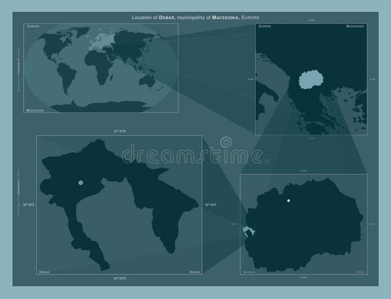 Debar, Macedonia. Described Location Diagram Stock Illustration ...