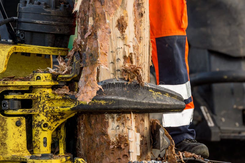 Debarking tool stock image. Image of lumber, motor, industrial - 79607079