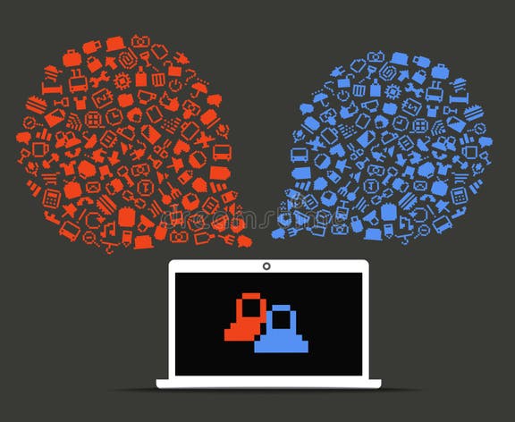 Debate stock vector. Illustration of monitor, colorful - 27733589