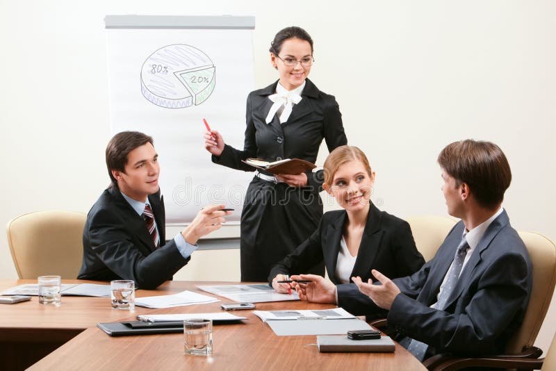 People at Business Meeting stock image. Image of paperwork - 5297059