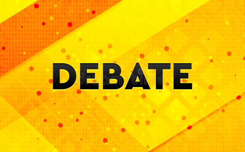 Debate Abstract Digital Banner Yellow Background Stock Illustration ...
