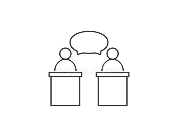 Debate, Communication, Podium Debate Icon. Vector Illustration. Stock ...