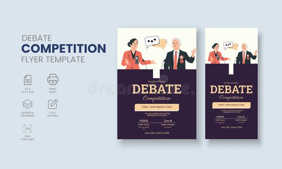 Debate Competition Flyer, Debate Flyer Template, Debate DL Flyer Stock ...