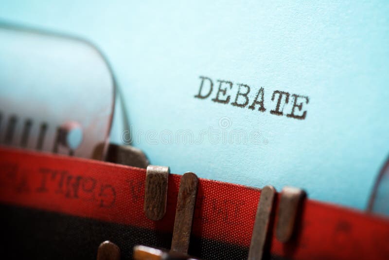 Debate concept view stock image. Image of typography - 236518969