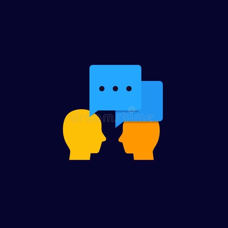 Dialogue Vector Line Icon. Social Message Editable Pictogram Isolated ... Dialogue Vector Line Icon. Social Message Editable Pictogram Isolated ...