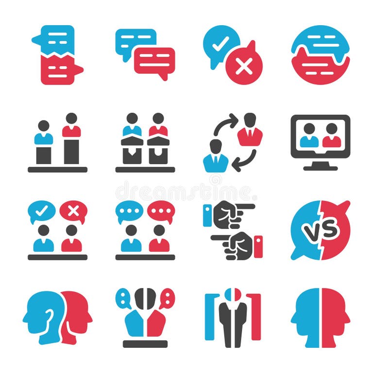 Debate Icon Stock Illustrations – 19,696 Debate Icon Stock ...