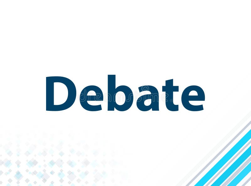 Debate Modern Flat Design Blue Abstract Background Stock Illustration ...