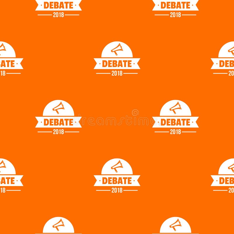 Debate Pattern Vector Orange Stock Vector - Illustration of hand, card ...