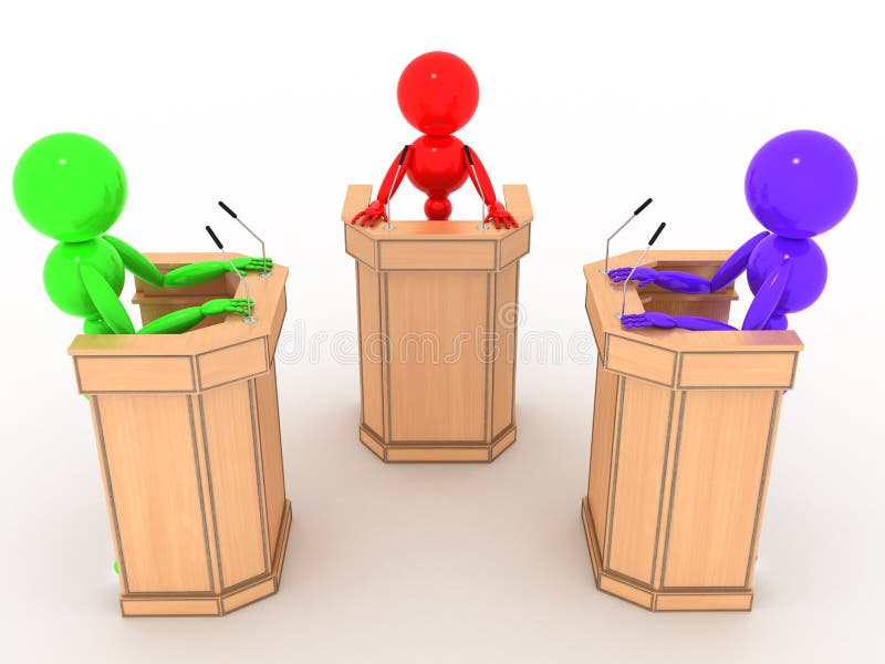 Debate People in the Stands #4 Stock Illustration - Illustration of ...