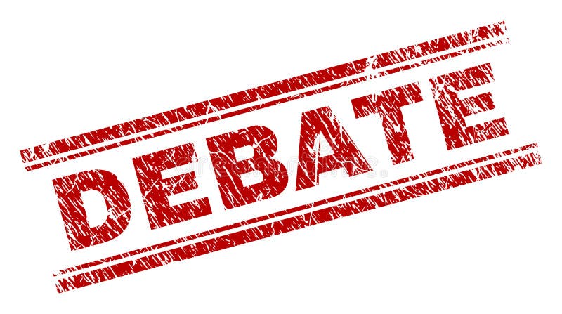 Scratched Textured DEBATE Stamp Seal Stock Vector - Illustration of ...
