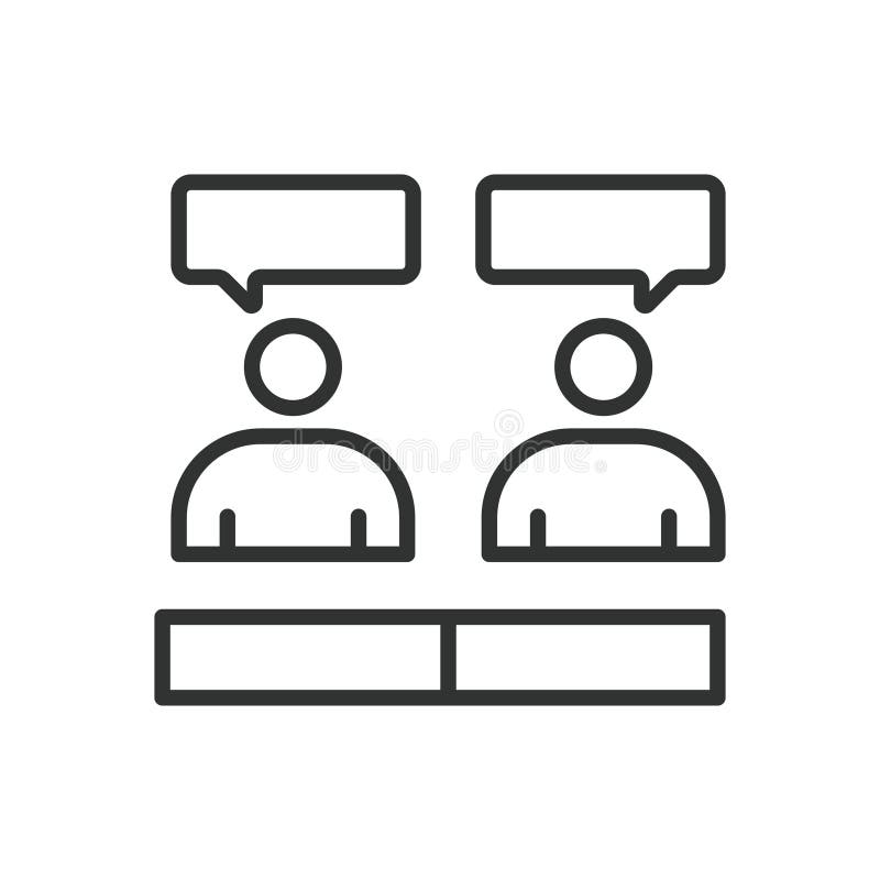 Debates Statistic, Icon in Line Design. Debates, Statistics, Analysis ...