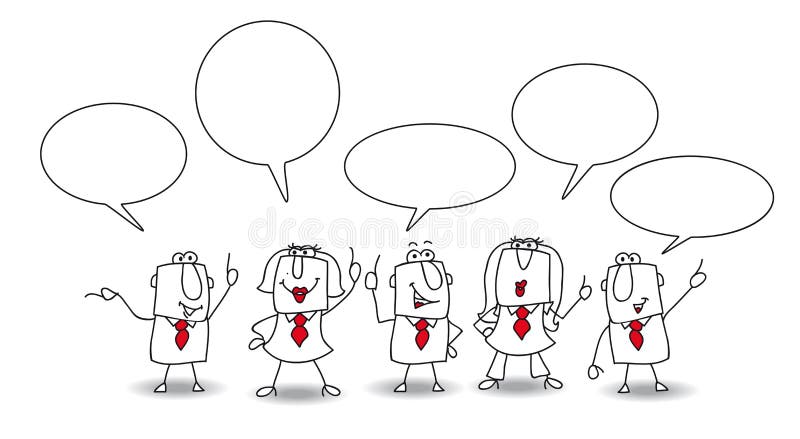 Diskussion zusammen vektor abbildung. Illustration von herzlich - 43772943