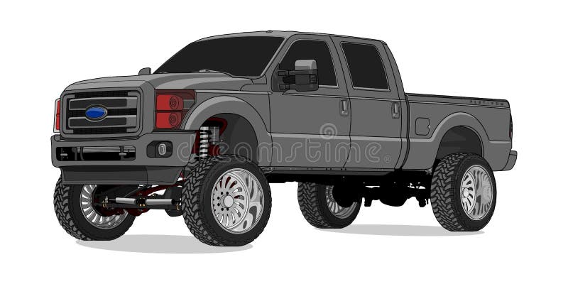 Ford F250 Super Duty En Vector Ilustración del Vector - Ilustración de ...