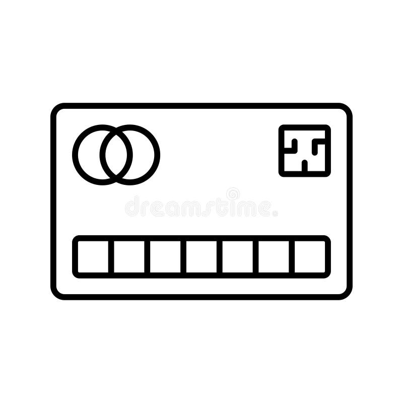Debit bank card icon stock vector. Illustration of payment - 239790649