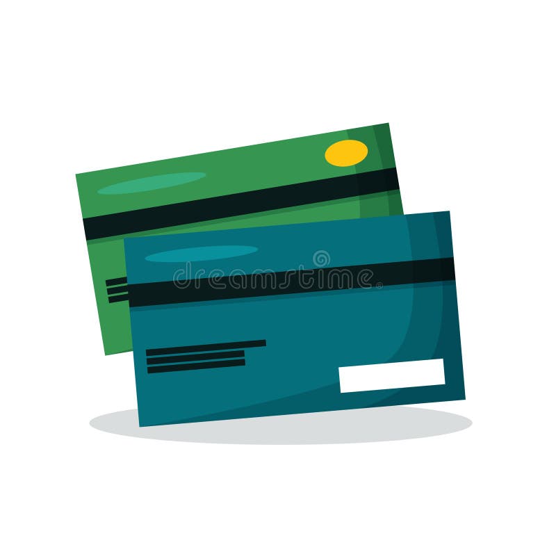 Debit Card Cartoon Isolated Vector Illustration Stock Vector ...
