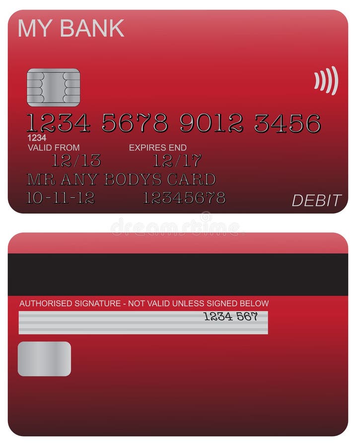 Debit Card Empty Silhouettes Stock Illustration - Illustration of ...