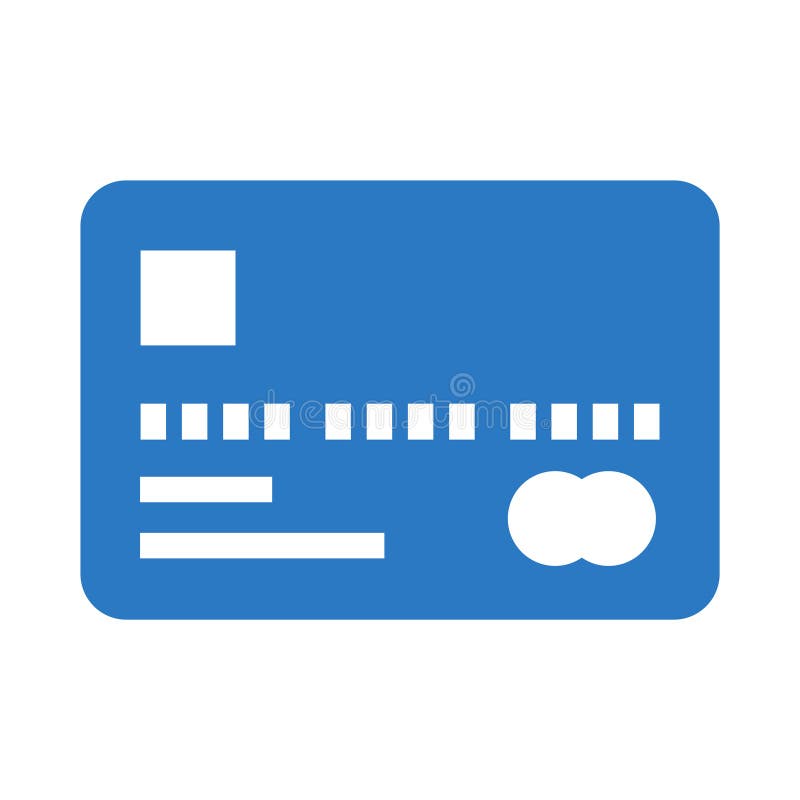 Debit Card Glyph Color Flat Vector Icon Stock Illustration ...