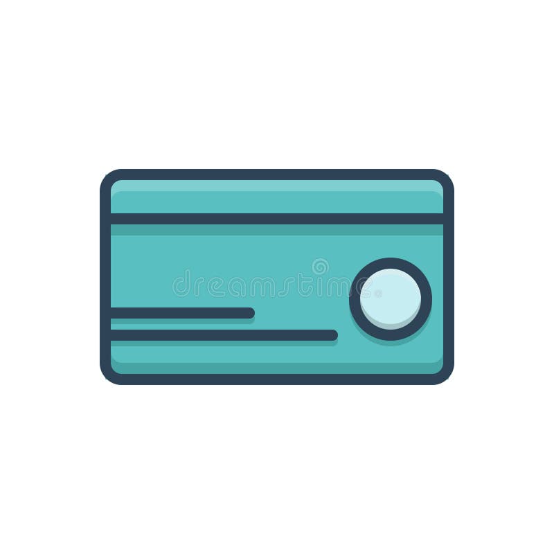 Color Illustration Icon for Debit Card, Money and Card Stock ...