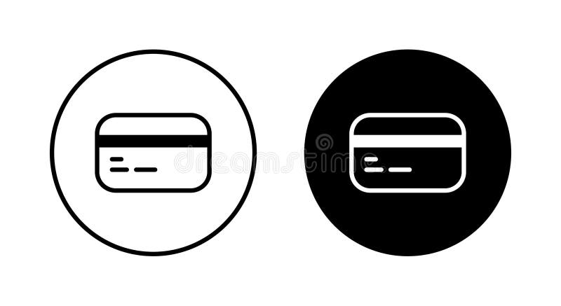 Debit Card Icon Vector in Flat Style Stock Vector - Illustration of ...
