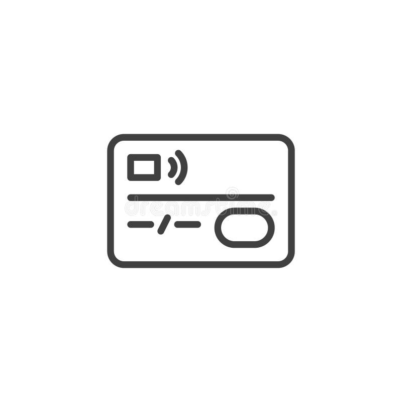 Debit Card line icon stock illustration. Illustration of graphics ... Debit Card line icon stock illustration. Illustration of graphics ...