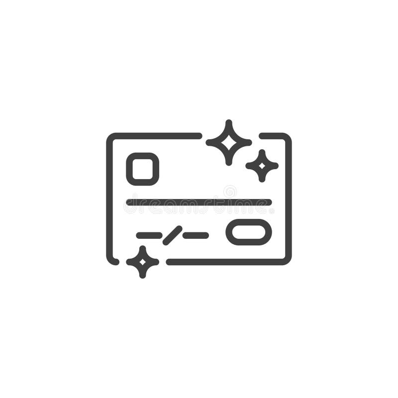 Debit Card line icon stock illustration. Illustration of graphics ... Debit Card line icon stock illustration. Illustration of graphics ...