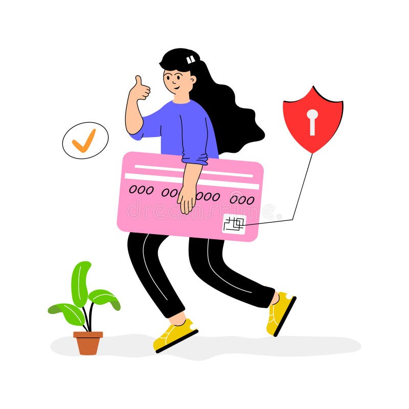 Debit Card Security stock vector. Illustration of card - 333166850