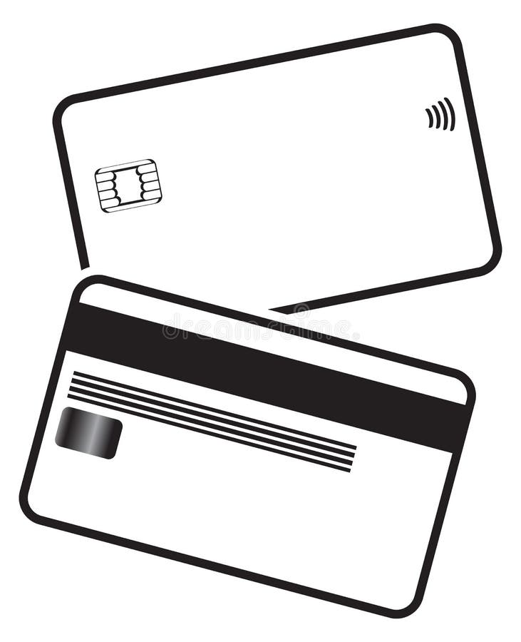 Silhouette Debit and Credit Stock Illustration - Illustration of ...