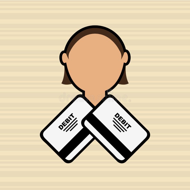 Debit card user design stock illustration. Illustration of face - 73153171