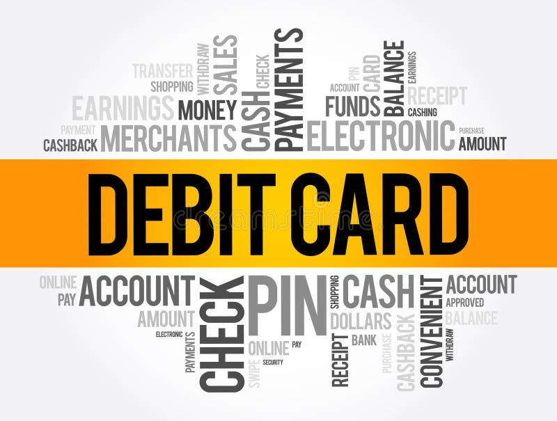 Debit Card Word Cloud Collage, Finance Business Concept Background ...