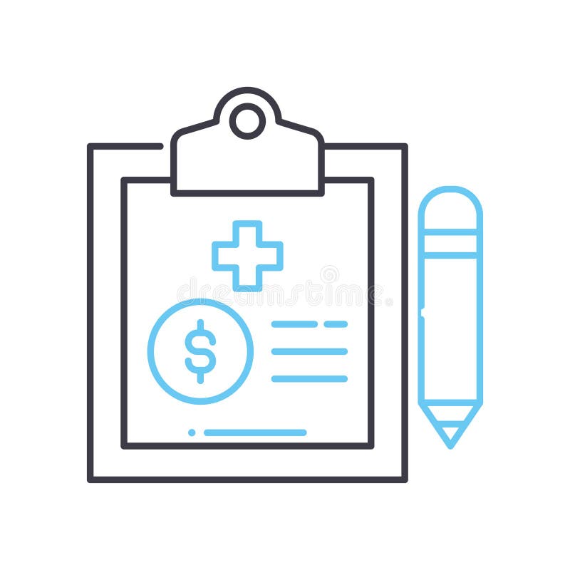 Debit Entry Line Icon, Outline Symbol, Vector Illustration, Concept ...