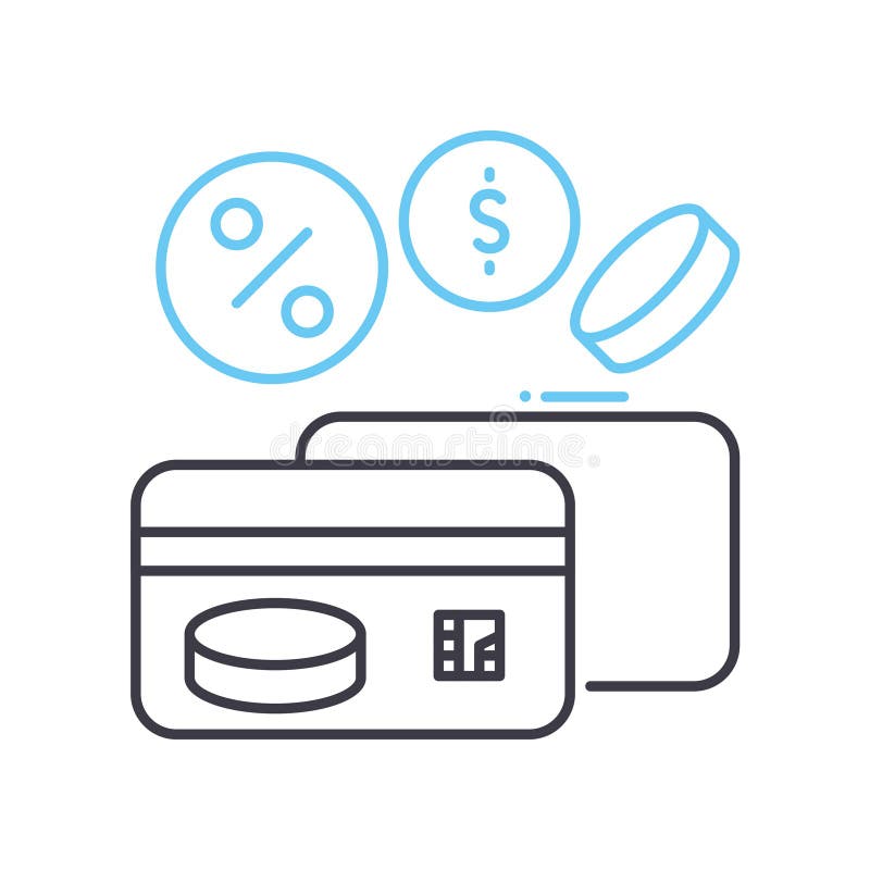 Debit Line Icon, Outline Symbol, Vector Illustration, Concept Sign ... Debit Line Icon, Outline Symbol, Vector Illustration, Concept Sign ...