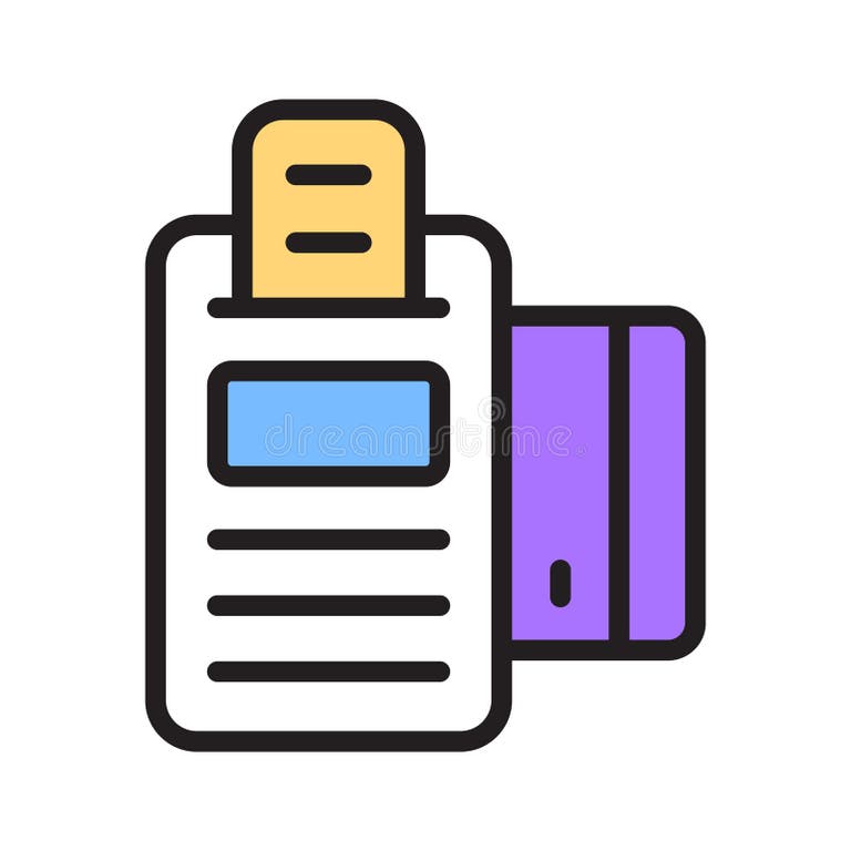 Debit Machine stock vector. Illustration of device, terminal - 336359956