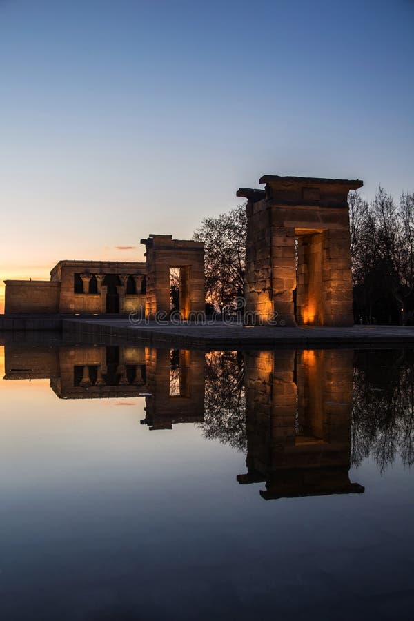 Debod Temple stock image. Image of reflections, egyptian - 87157647