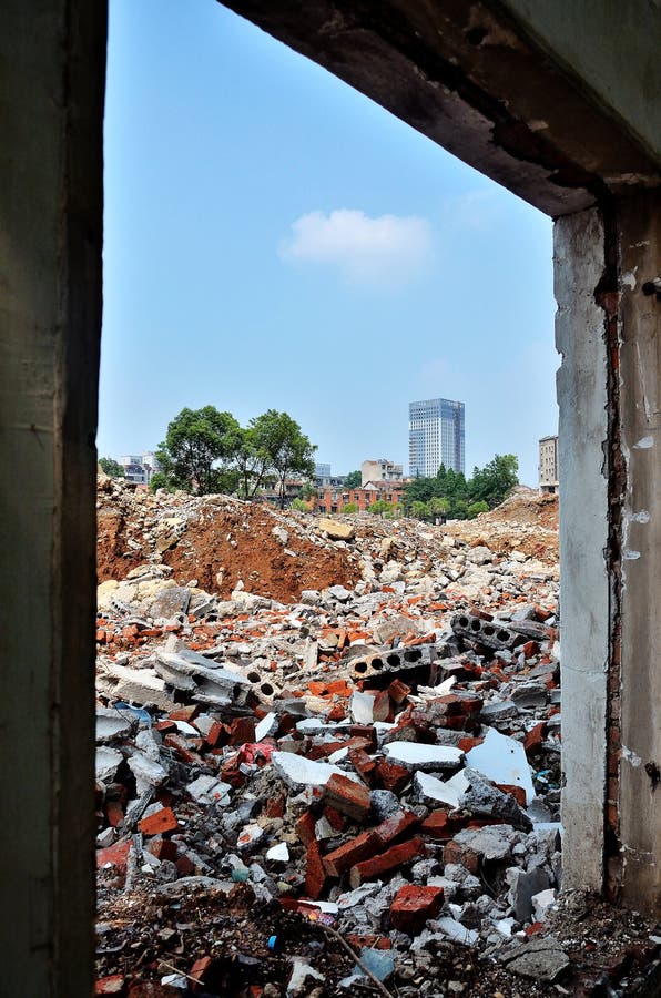 Debris stock image. Image of debris, reconsturction, clouds - 25047975