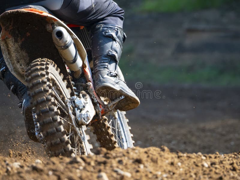 Debris on Ground on a Motocross Track Stock Photo - Image of active ...