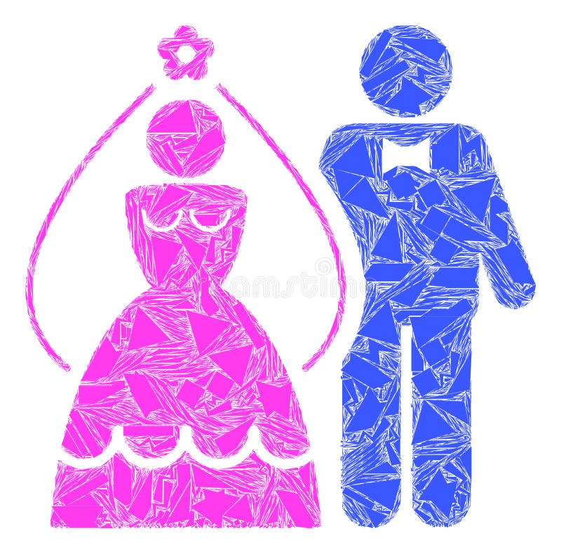 Newlyweds Icon Vector Sign and Symbol Isolated on White Background ...