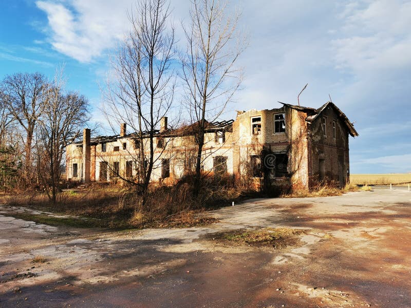 Debris of Old Factory Building Stock Image - Image of pile, stone ...