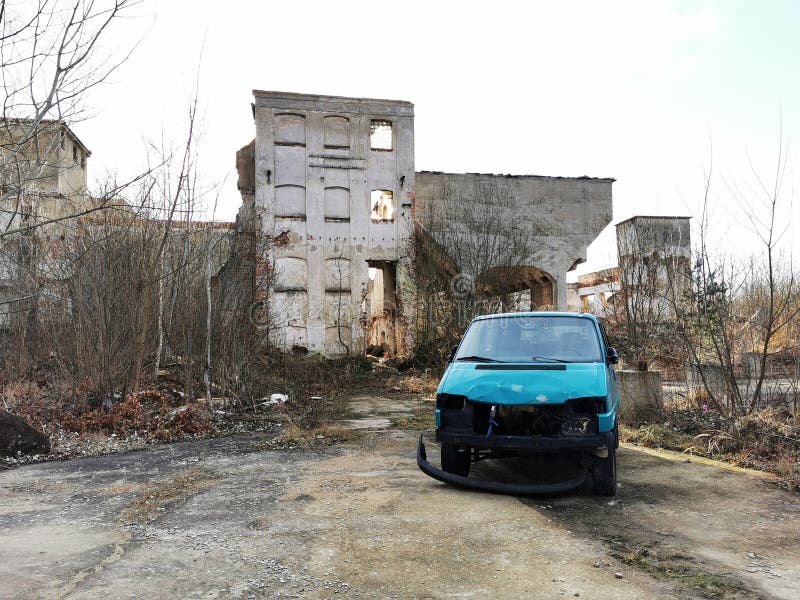 Debris of Old Factory Building Editorial Stock Photo - Image of ...