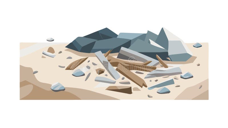 Debris Pile Icon, Construction Waste Graphic, Vector Design Generative ...