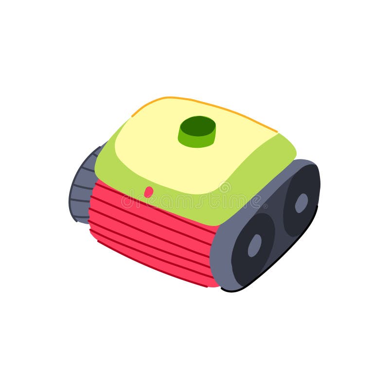 Pool Cleaning Robot Cartoon Vector Illustration Stock Illustrations ...