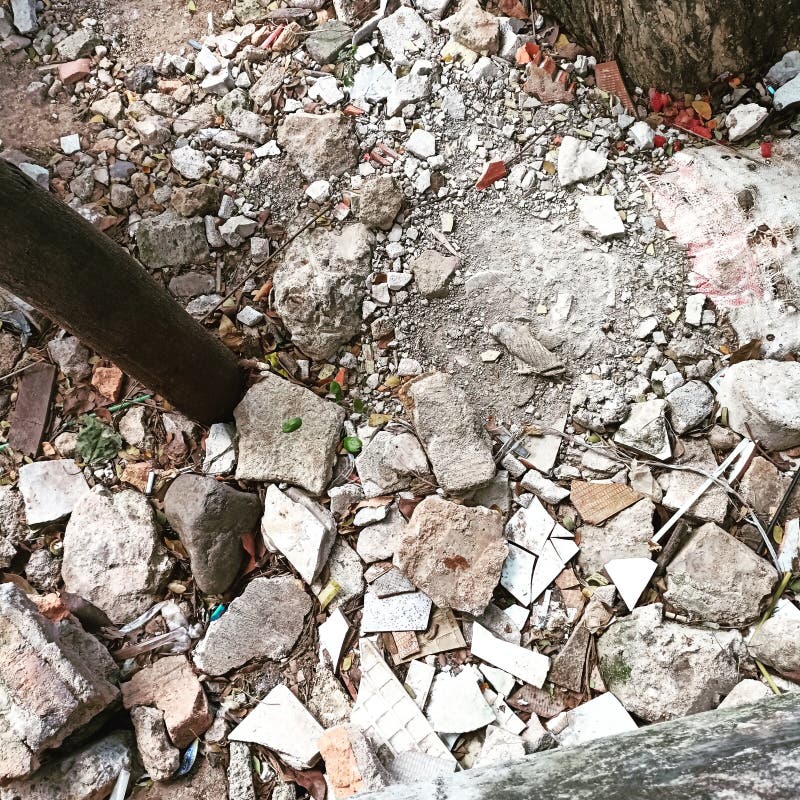 Debris on the Side of the Road Stock Image - Image of debris, road ...