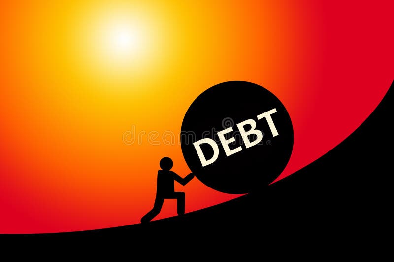 Debt stock illustration. Illustration of banks, economical - 22497501